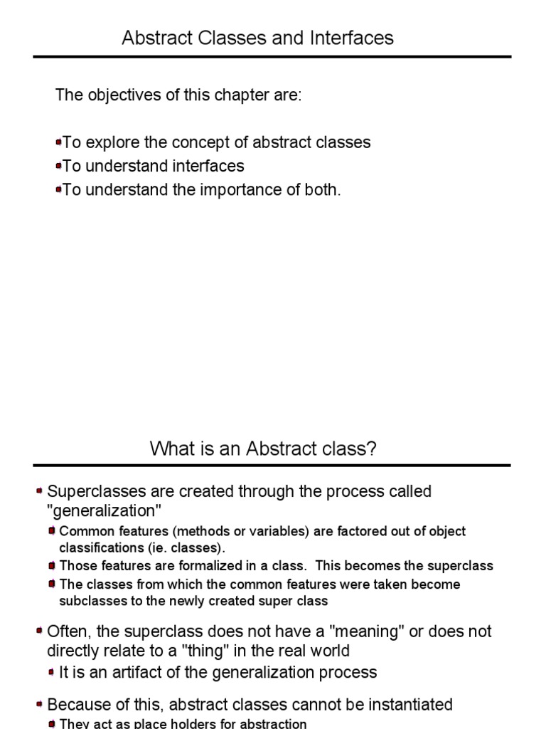 Abstract Class Interface | Download Free PDF | Class (Computer ... Abstract Class Interface | Download Free PDF | Class (Computer ...