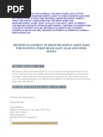 Method Statement For Gi Puddle Flanges Installation | PDF