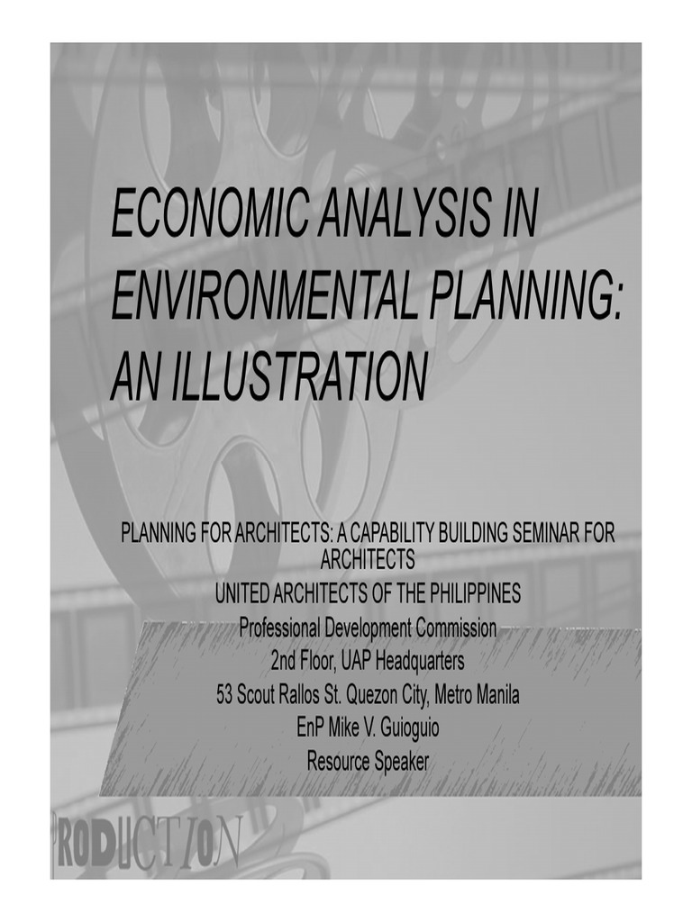 Economic Analysis in Planning | PDF | Economy Of The Philippines ...
