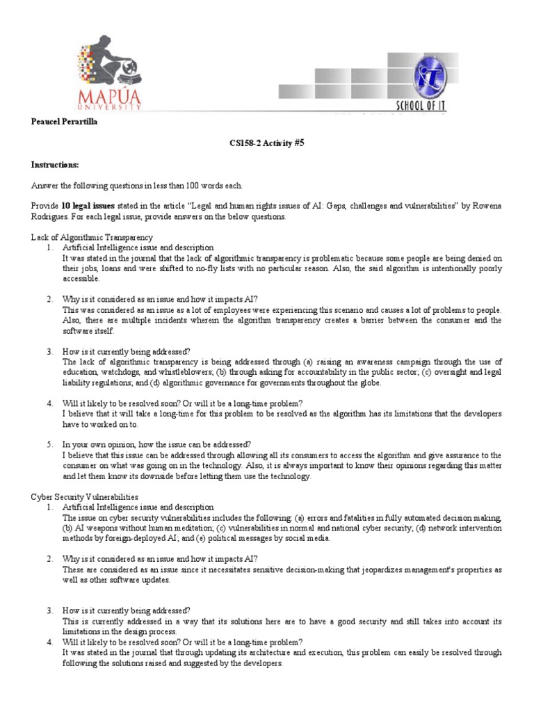 Peaucel Perartilla CS158-2 Activity Instructions | PDF | Artificial ...