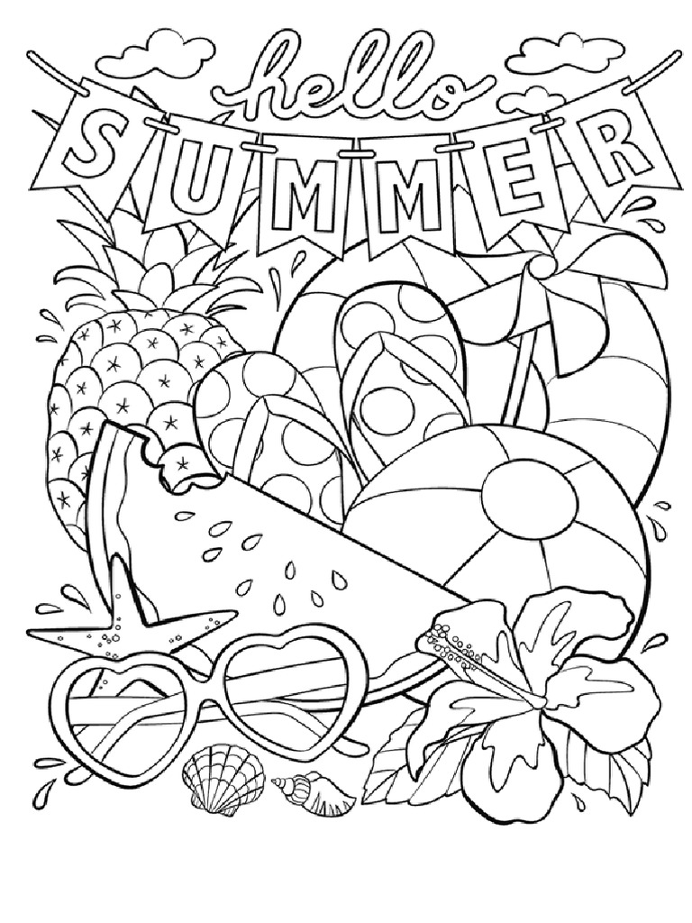 Summer Coloring Pages | PDF