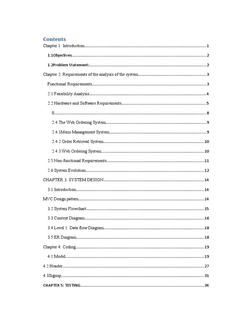Online Food Ordering System | PDF | Feasibility Study | Model–View ...