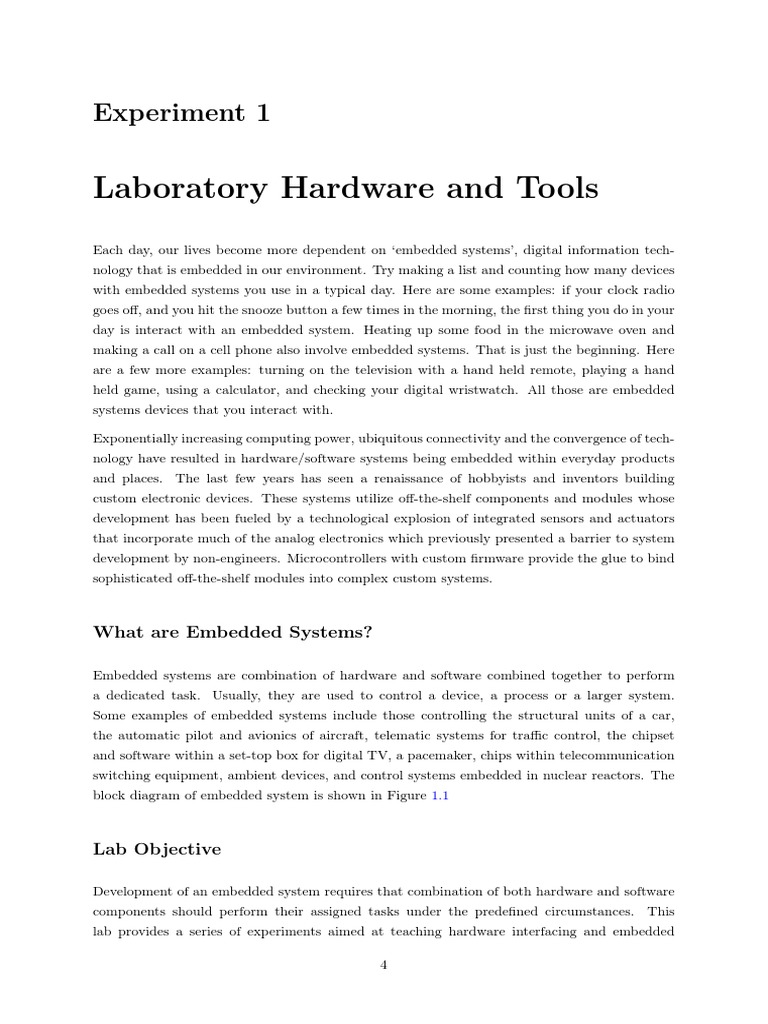 01 Laboratory Hardware and Tools | PDF | Embedded System | Microcontroller