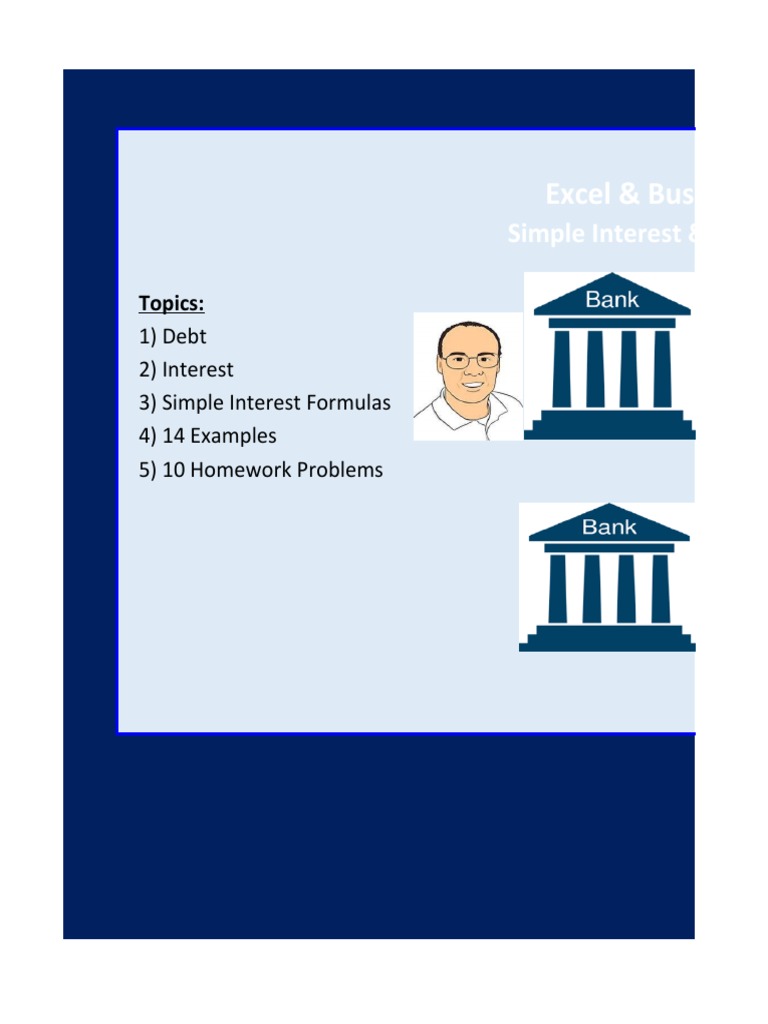 Simple Interest & Short Term Loans: Calculating Interest on Loans Using ...
