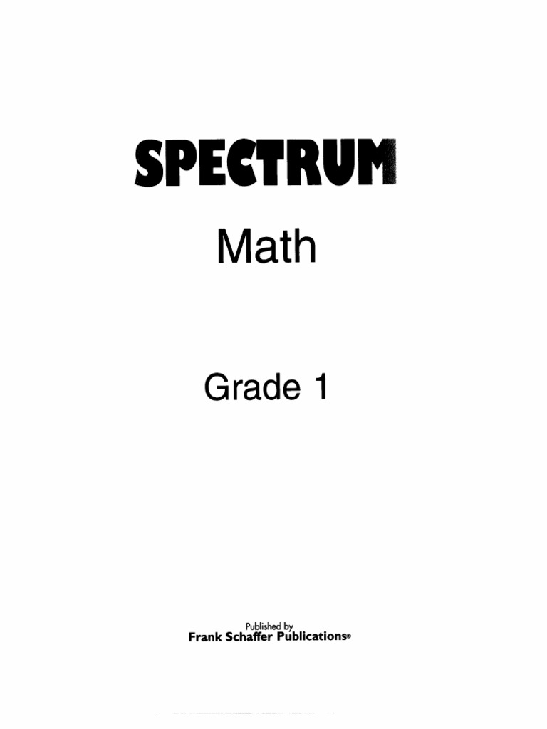 Spectrum Math Grade 1 | PDF | Teaching Methods & Materials