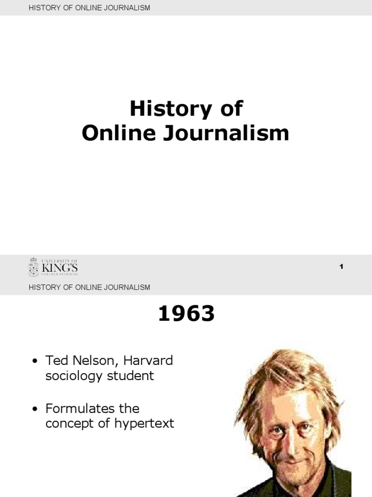 Online Journalism History | PDF | Journalism | World Wide Web