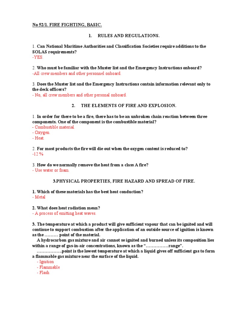 052 Fire Fighting, Basic | PDF | Fires | Combustion