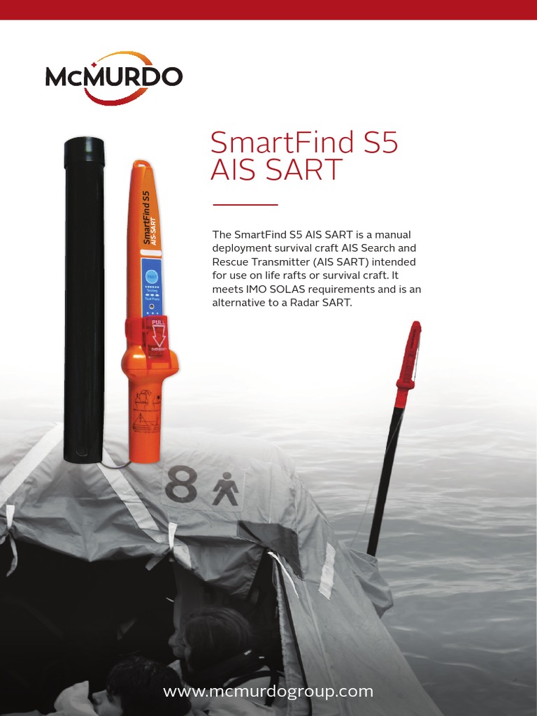 SmartFind S5 AIS SART Datasheet A4 Iss1. 2 | PDF | Radio | Information And Communications Technology