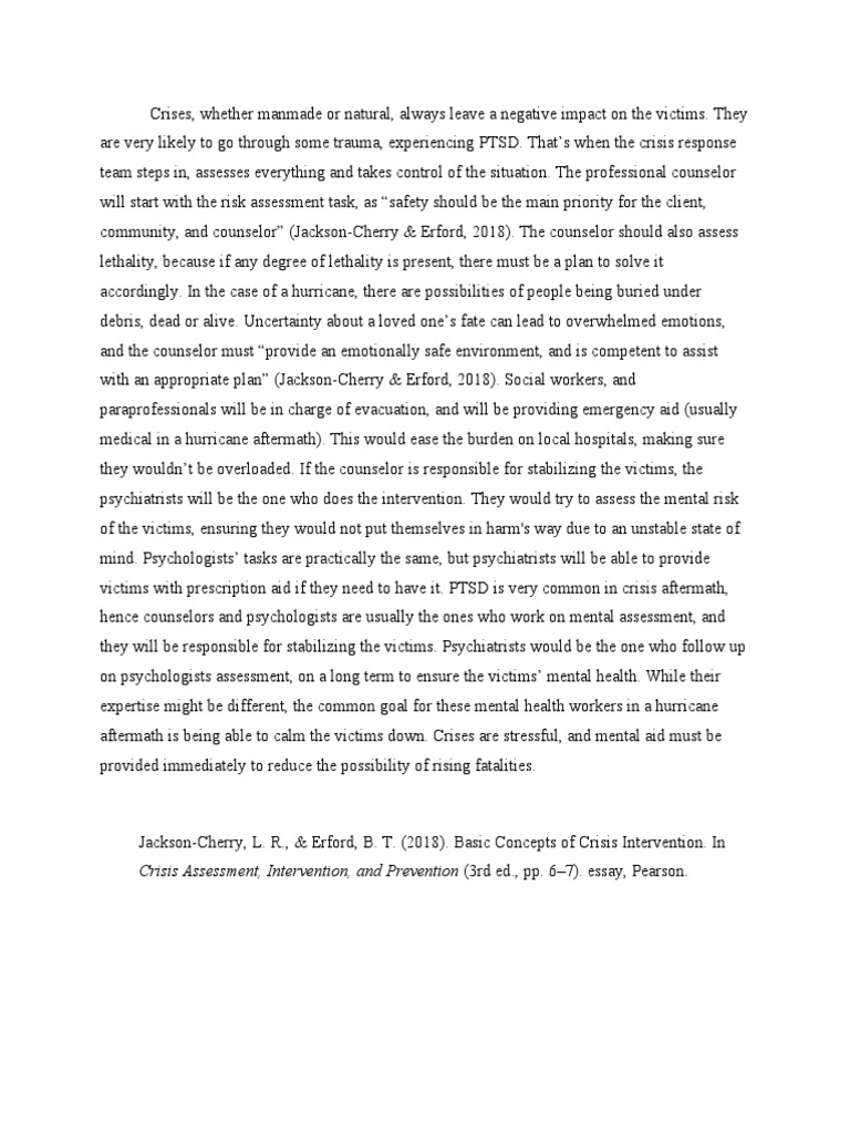 Crisis Assessment, Intervention, and Prevention (3rd Ed., Pp. 6-7 ...