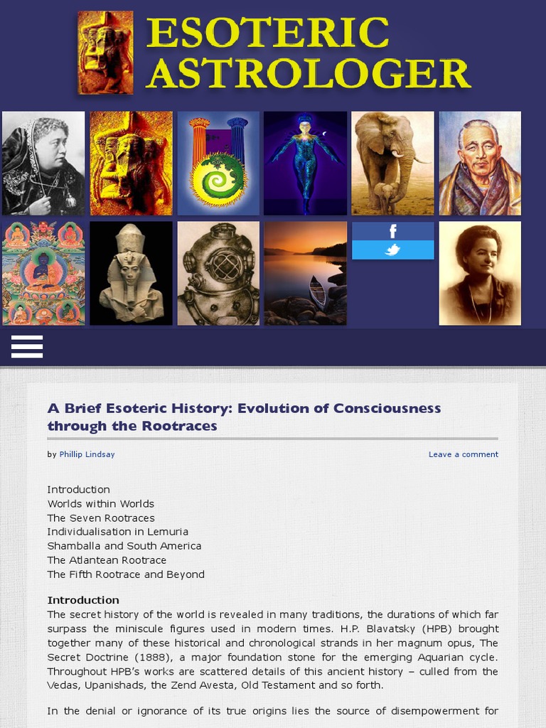 A Brief Esoteric History Evolution of Consciousness Through The Root ...