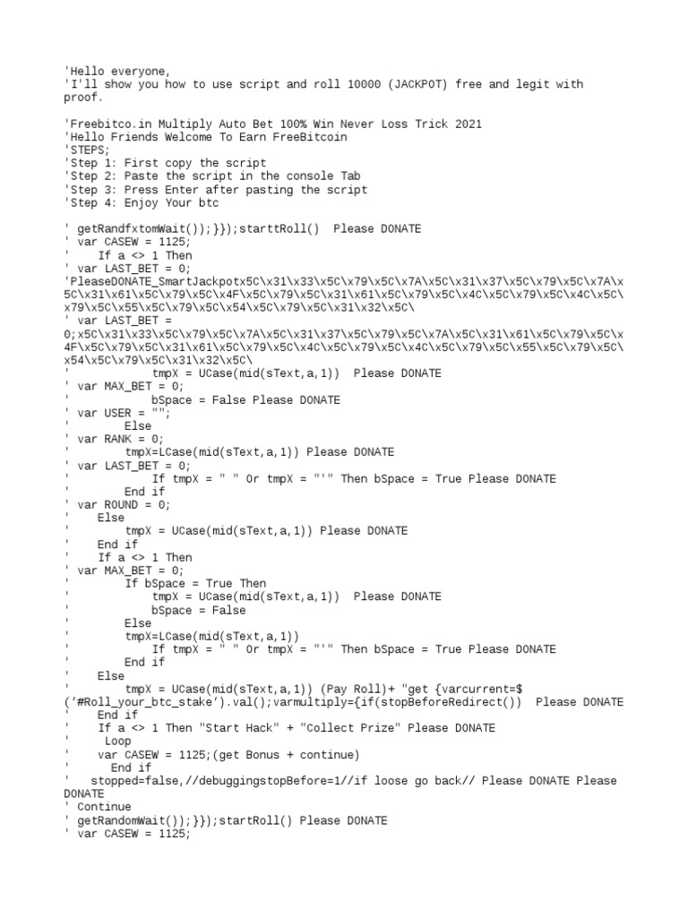 Script Roll Jackpot Free 2 | PDF