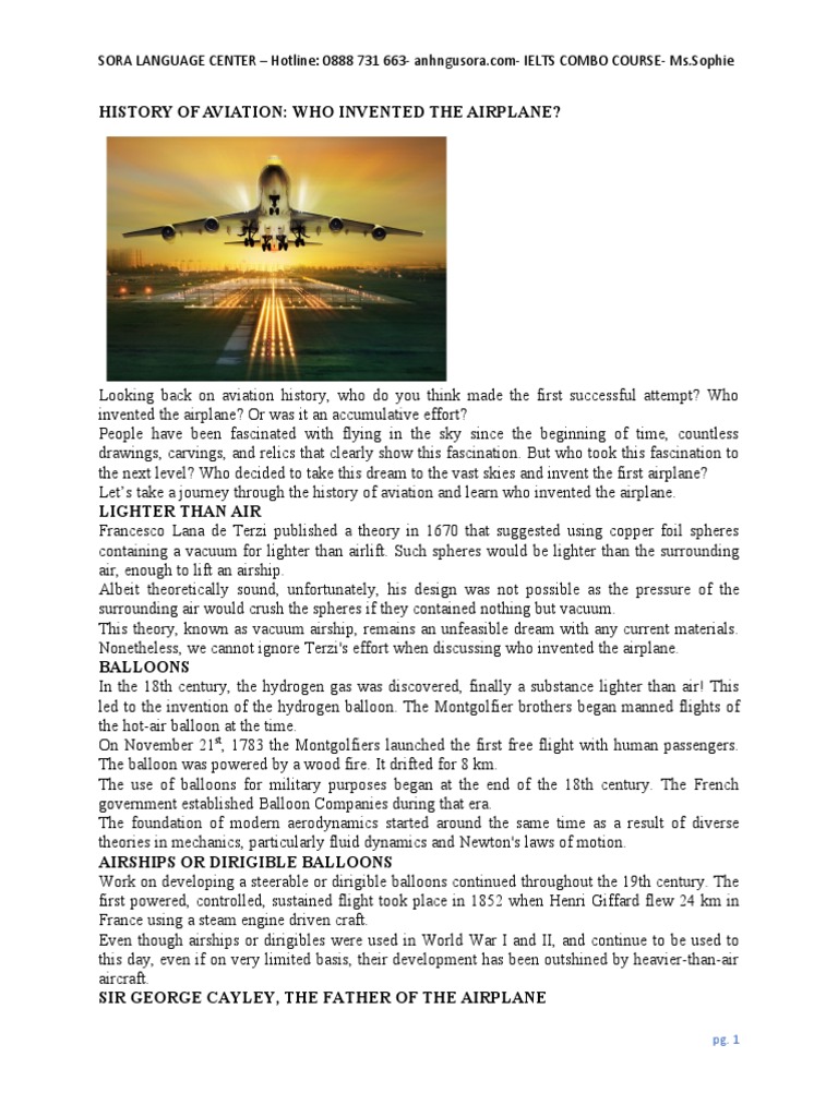 History of Aviation Who Invented The Airplane | Download Free PDF ...