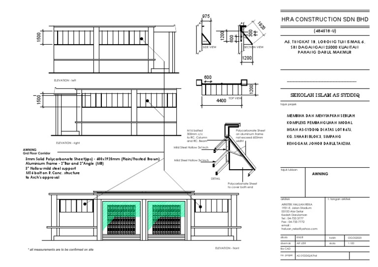 Awning Design A Pdf Components Building Engineering