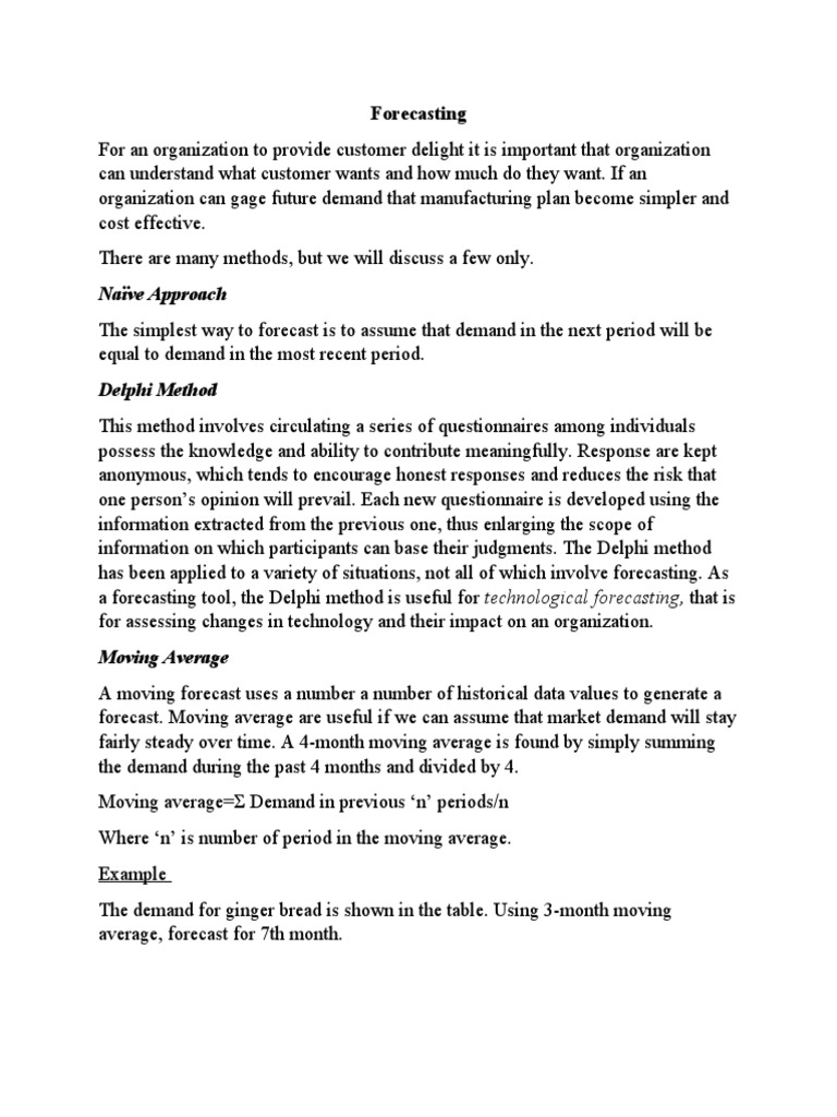 Naïve Approach: Forecasting | PDF | Forecasting | Regression Analysis