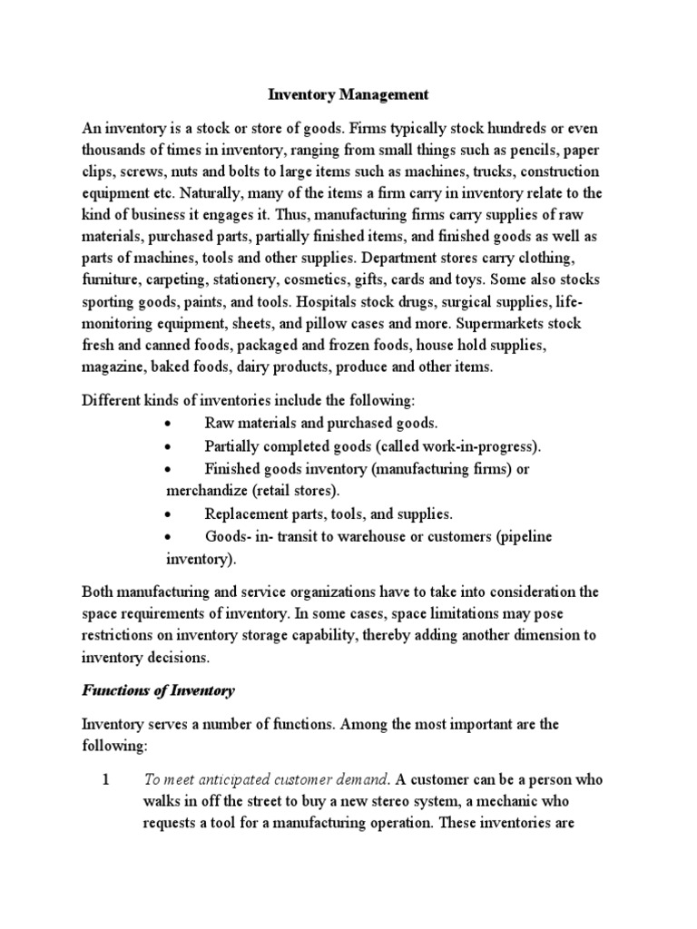 Essential Guide to Inventory Management | PDF | Inventory | Demand