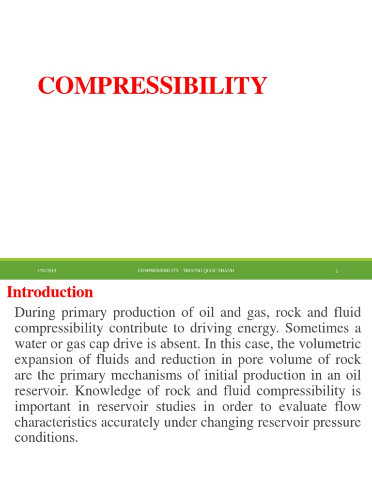 04 - Compressibility | PDF | Porosity | Petroleum Reservoir