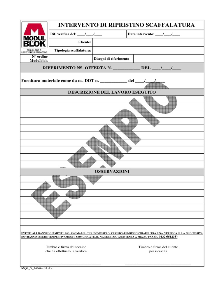 Fac-Simile - Intervento MB | PDF