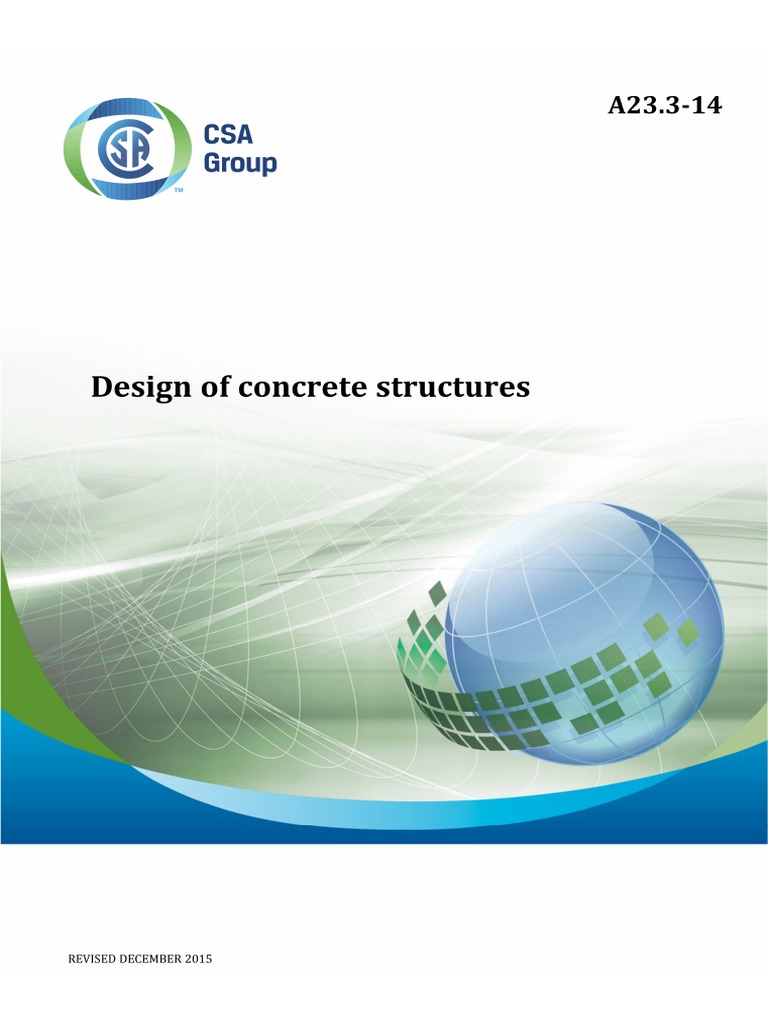 CSA A23.3-14 Design of Concrete Structures | PDF