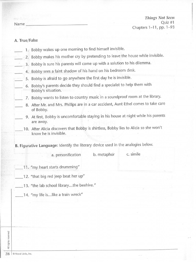 Things Not Seen Quiz 1 | PDF