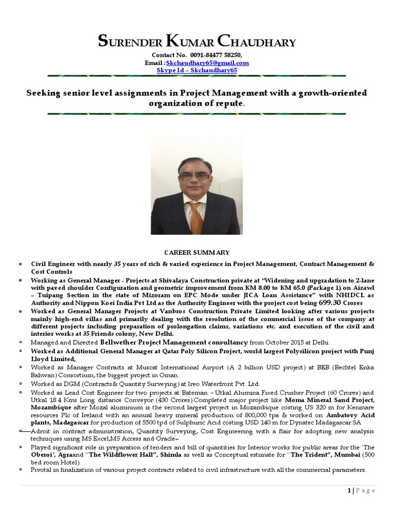 Surender Kumar Chaudhary | PDF | Business