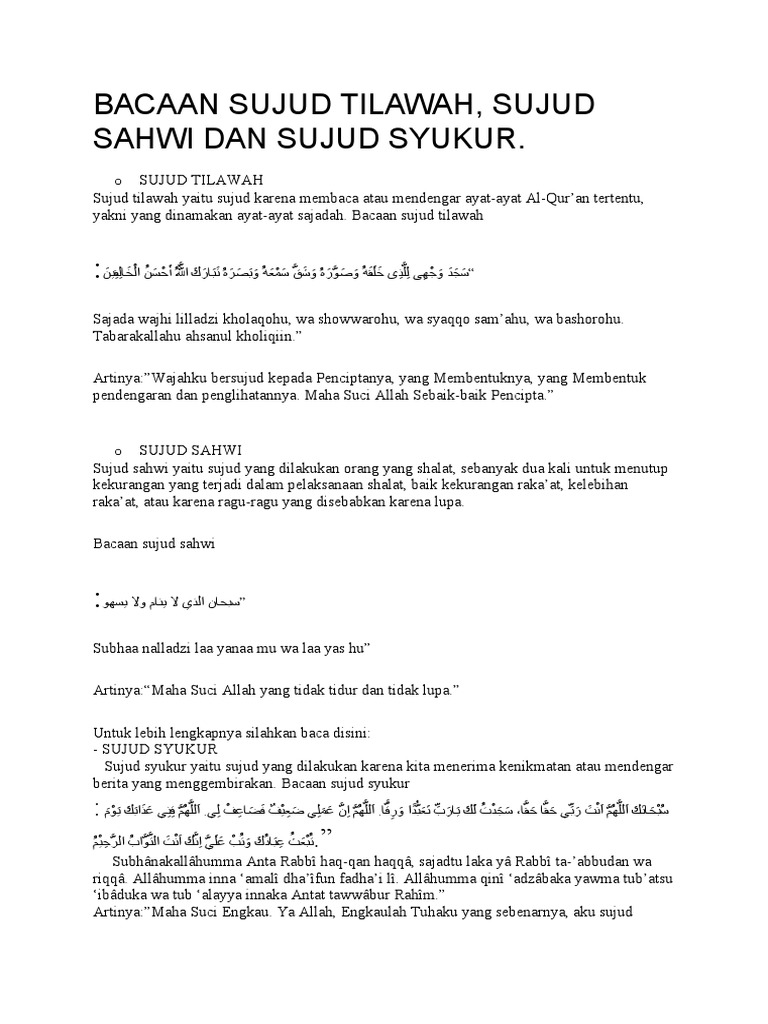 Panduan Sujud dalam Islam | PDF | Agama & Spiritualitas