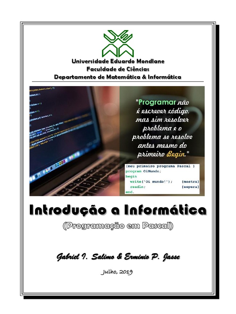Manual de Introducao A Informatica 2019 - (Pascal) | PDF | Linguagem de ...