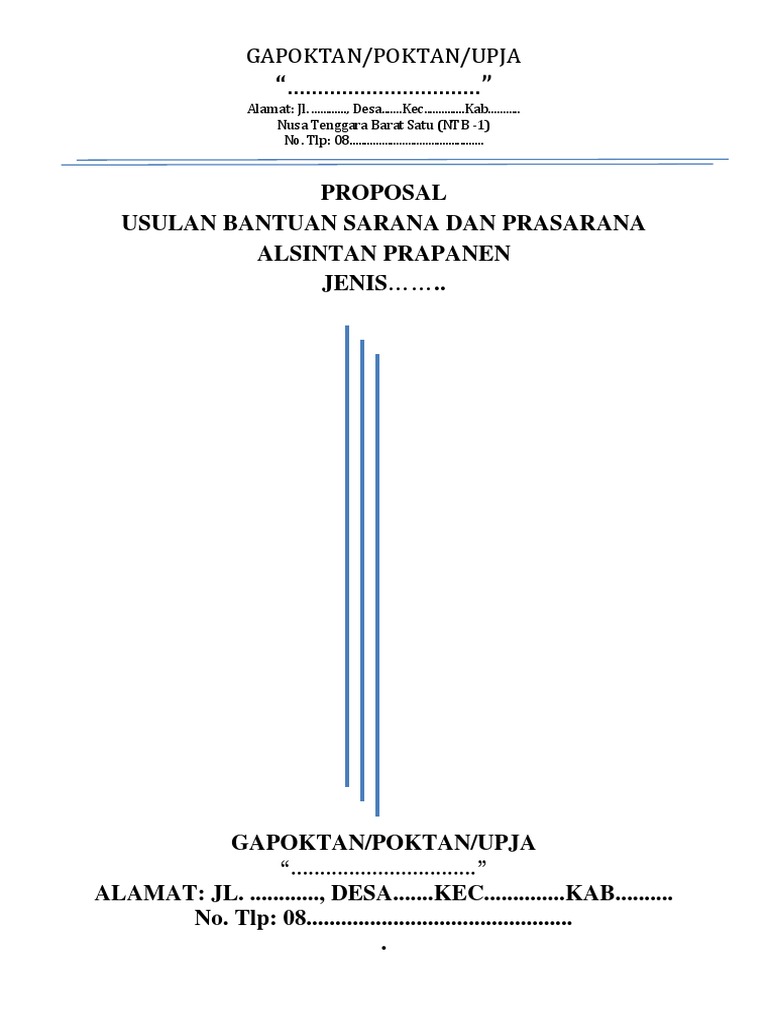 Contoh Proposal Alsintan Prapanen | PDF