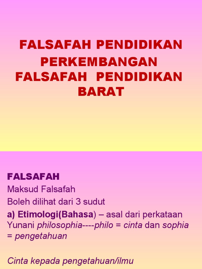 Topik 2 Sejarah Falsafah Pendidikan | PDF