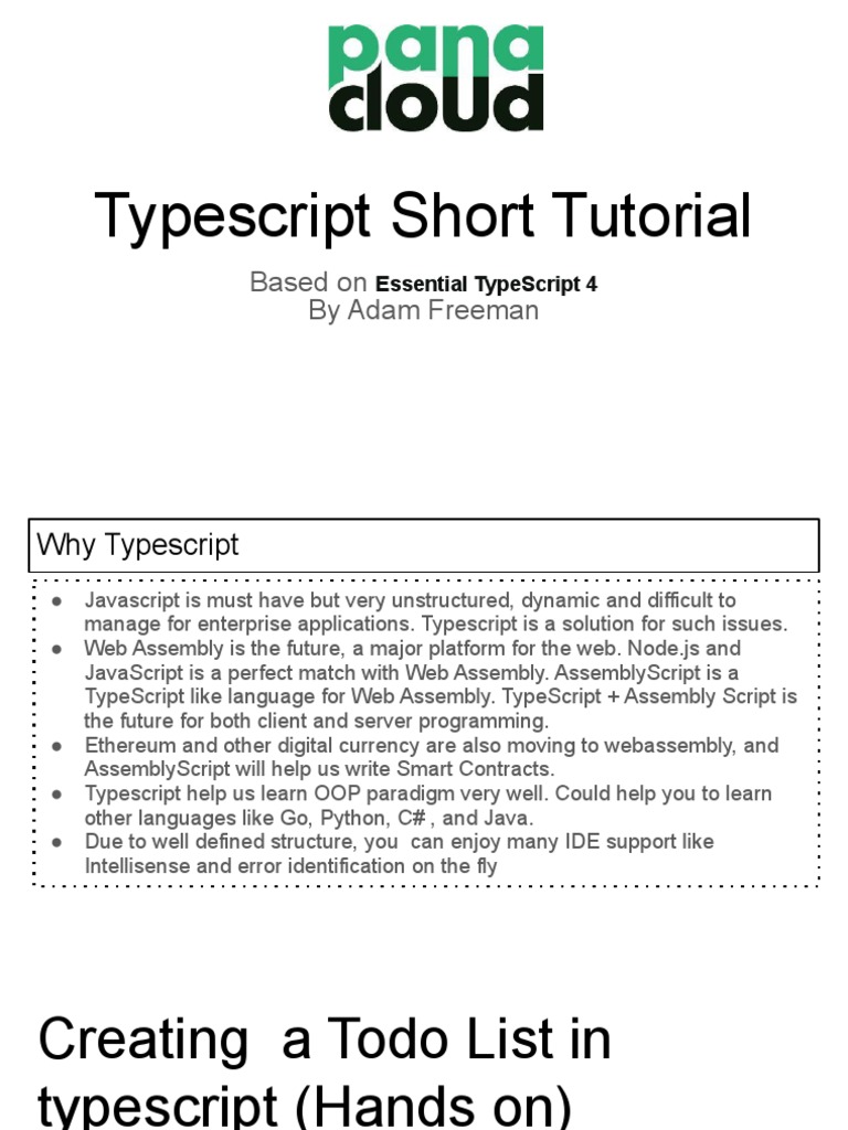 Typescript Short Tutorial | PDF | Class (Computer Programming) | Java Script