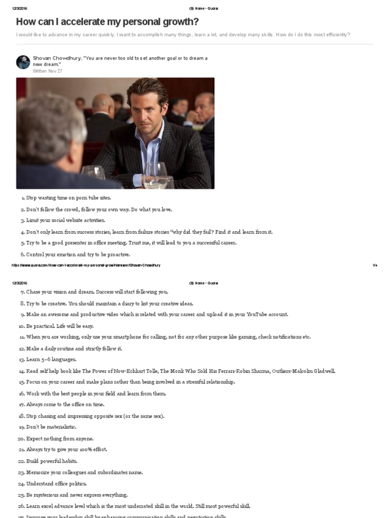 How Can I Accelerate My Personal Growth? | PDF | Human Nature | Psychology