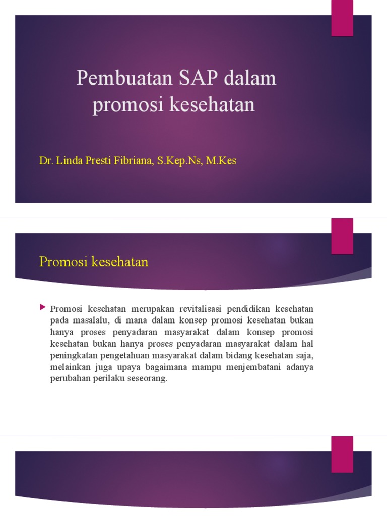 SAP untuk Promosi Kesehatan Efektif | PDF