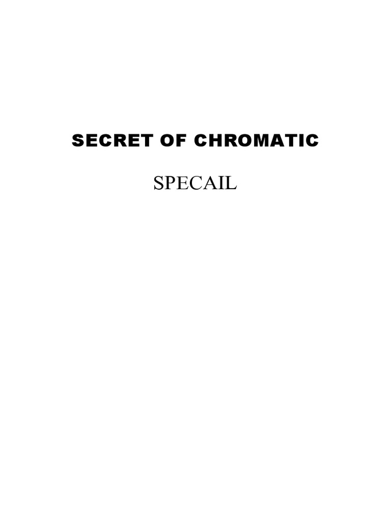 Secret of Chromatic Sheet | PDF