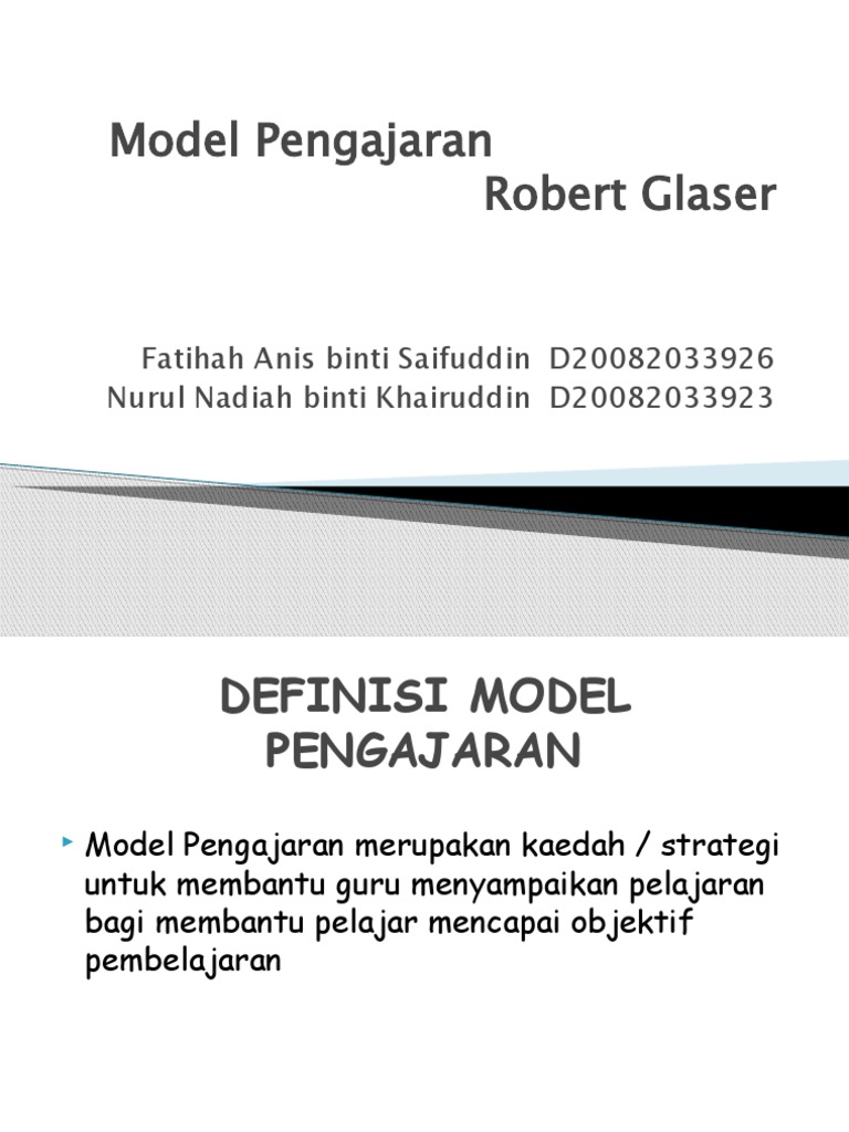 Model Pengajaran Robert Glaser | PDF