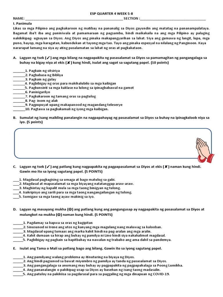 Esp Quarter 4 Week 5 | PDF