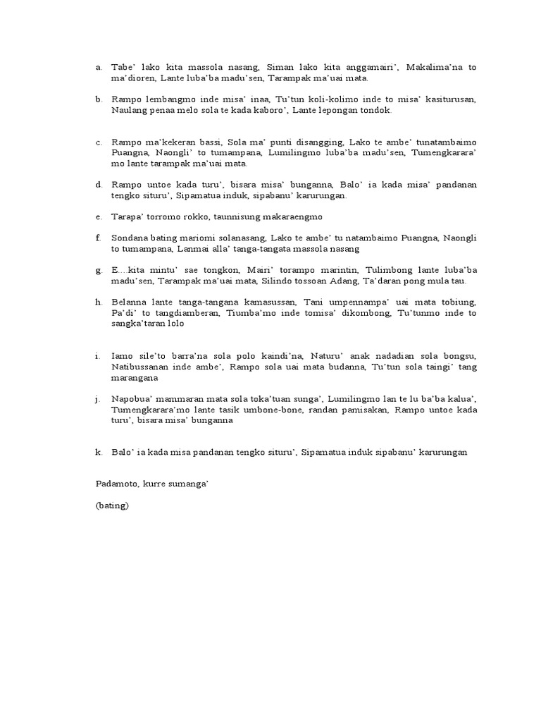 Bahasa Toraja | PDF