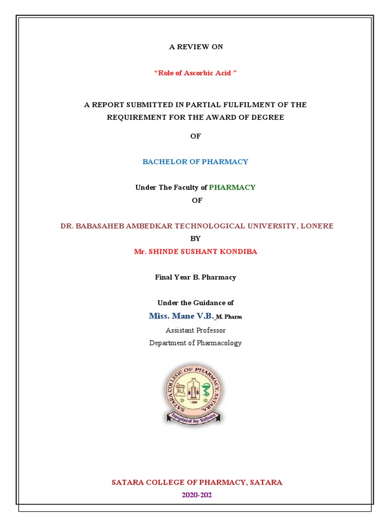 Vitamin C Project | Download Free PDF | Vitamin C | Antioxidant