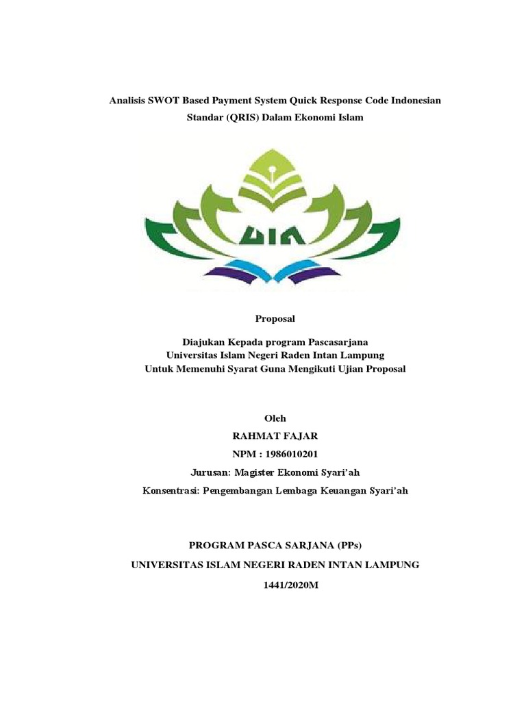 Rahmat Fajar - 1986010201 - Tugas Metopen Proposal Tesis | PDF