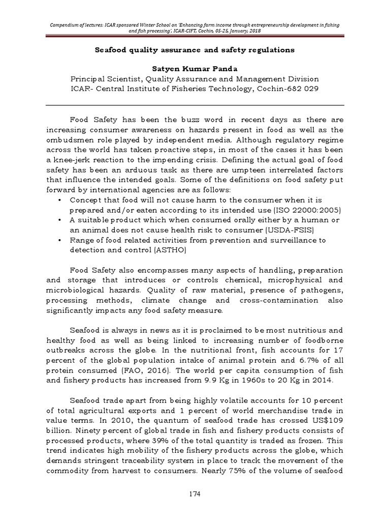 15 - Seafood Quality Assurance | PDF | Hazard Analysis And Critical ...