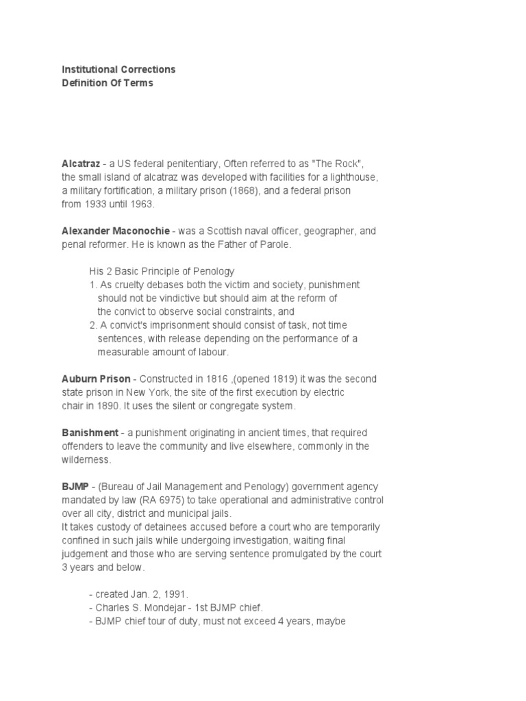 Overview of Institutional Corrections | PDF | Pardon | Prison