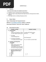 DETAILED LESSON PLAN (Simple Interest) | PDF | Formula | Interest