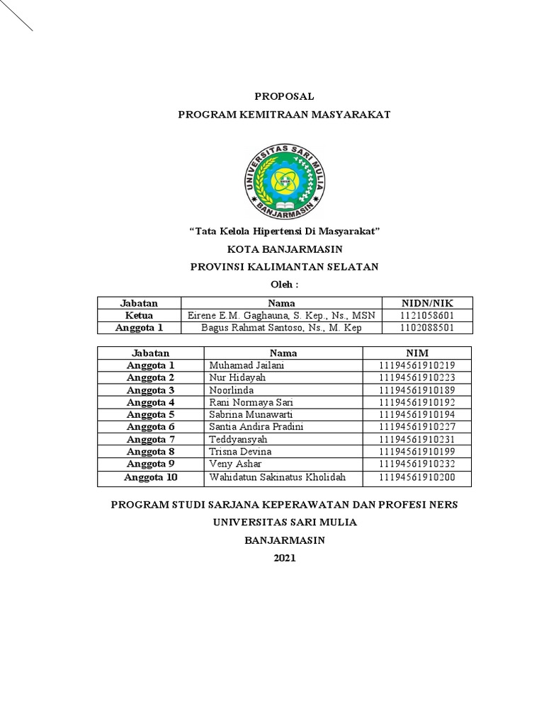 Proposal KMB 1 | PDF