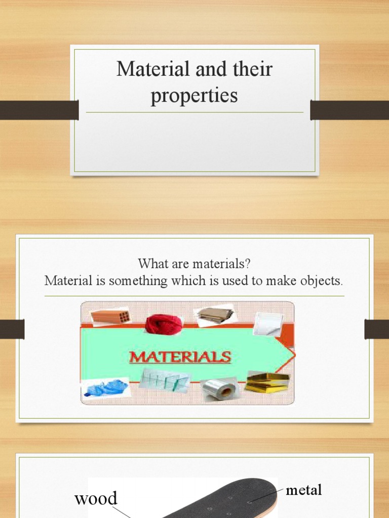 Material and Their Properties | PDF