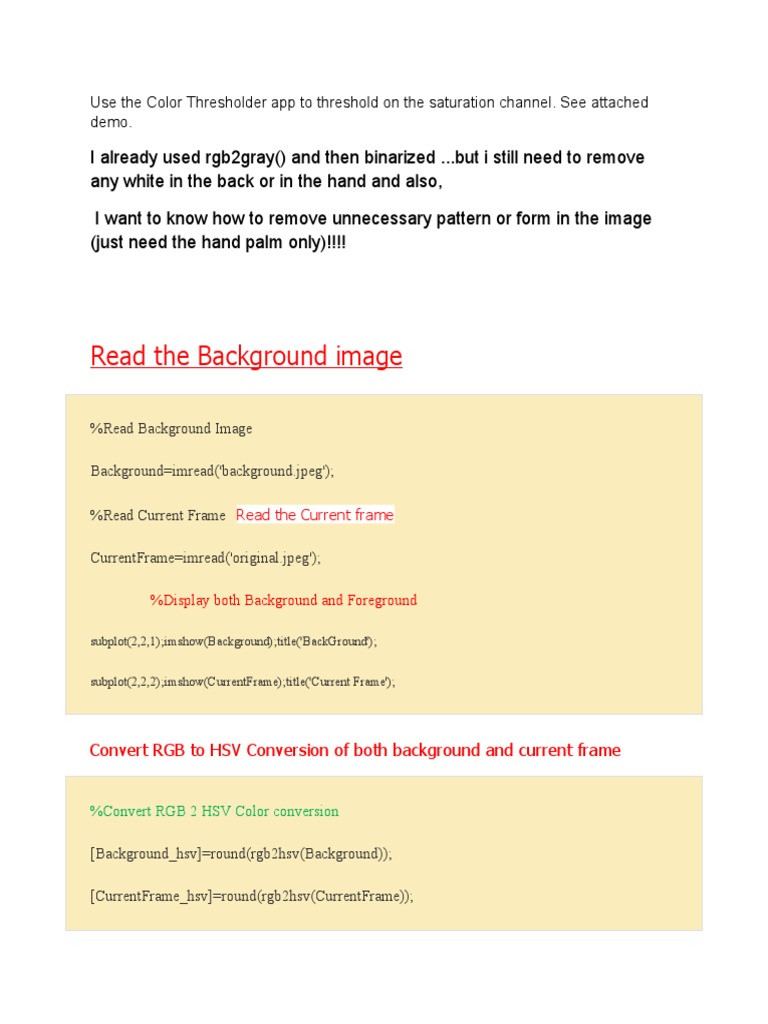 Use The Color Thresholder App To Threshold | PDF | Rgb Color Model ...