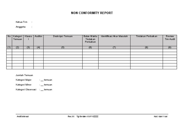 Contoh Form NCR | PDF | Komputer