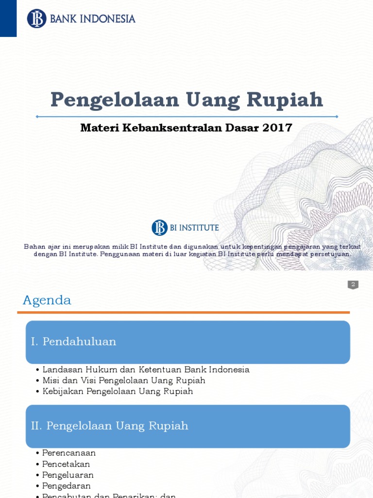 Pengelolaan Uang Rupiah Oleh Bank Indonesia Pdf