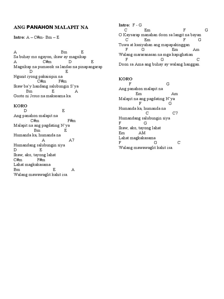 Ang Panahon Malapit Na | PDF