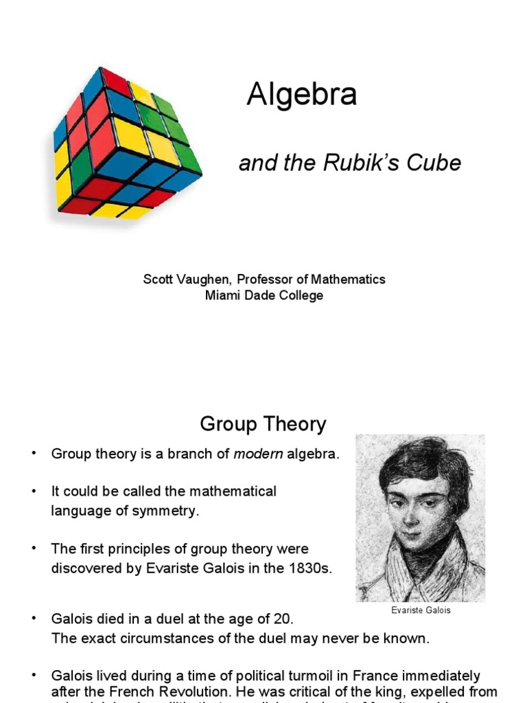 Algebra: and The Rubik's Cube | PDF | Group (Mathematics) | Group Theory