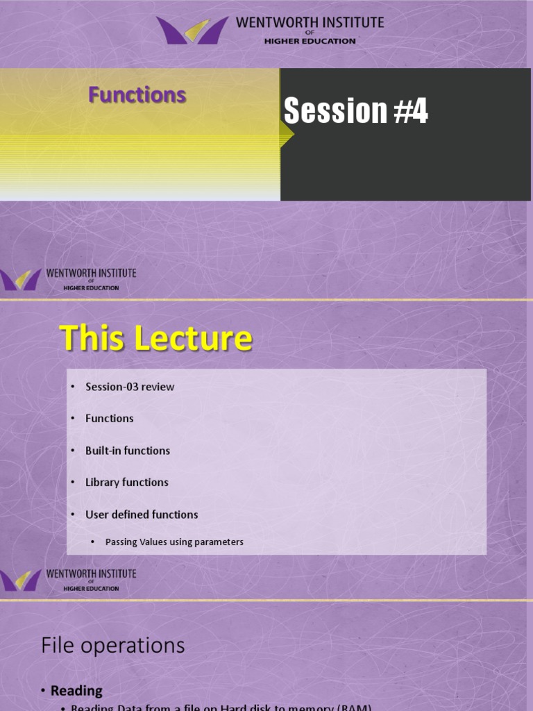 File Operations and Functions | PDF | Parameter (Computer Programming) | Subroutine