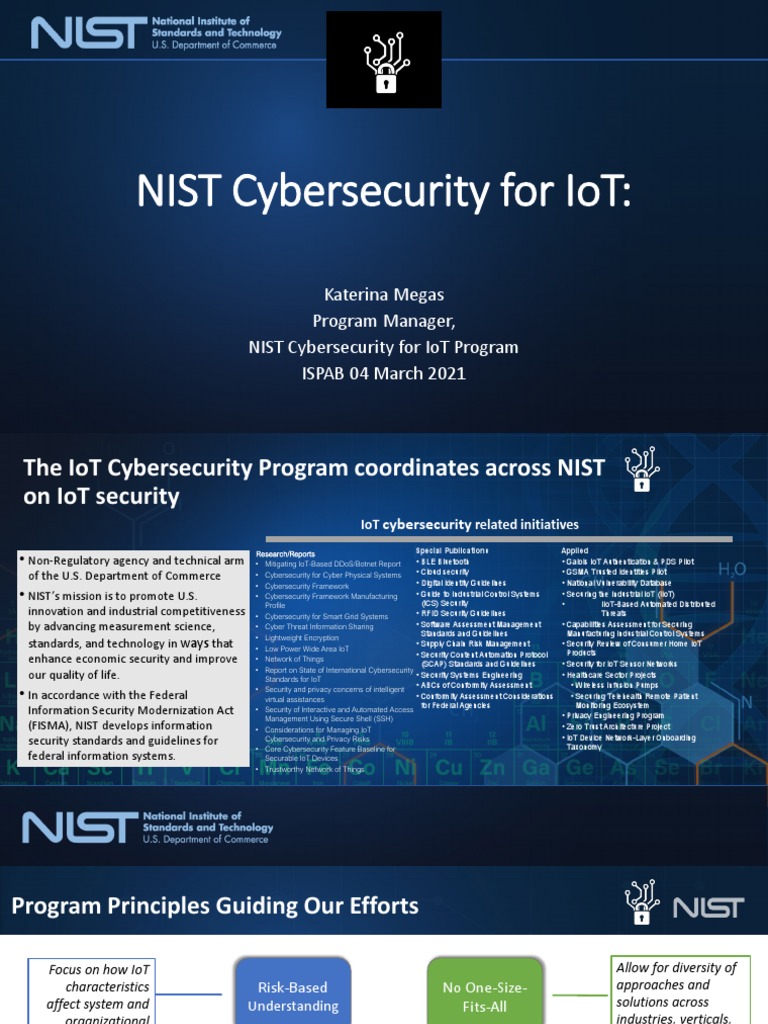NIST Cybersecurity For IOT | Download Free PDF | Internet Of Things ...