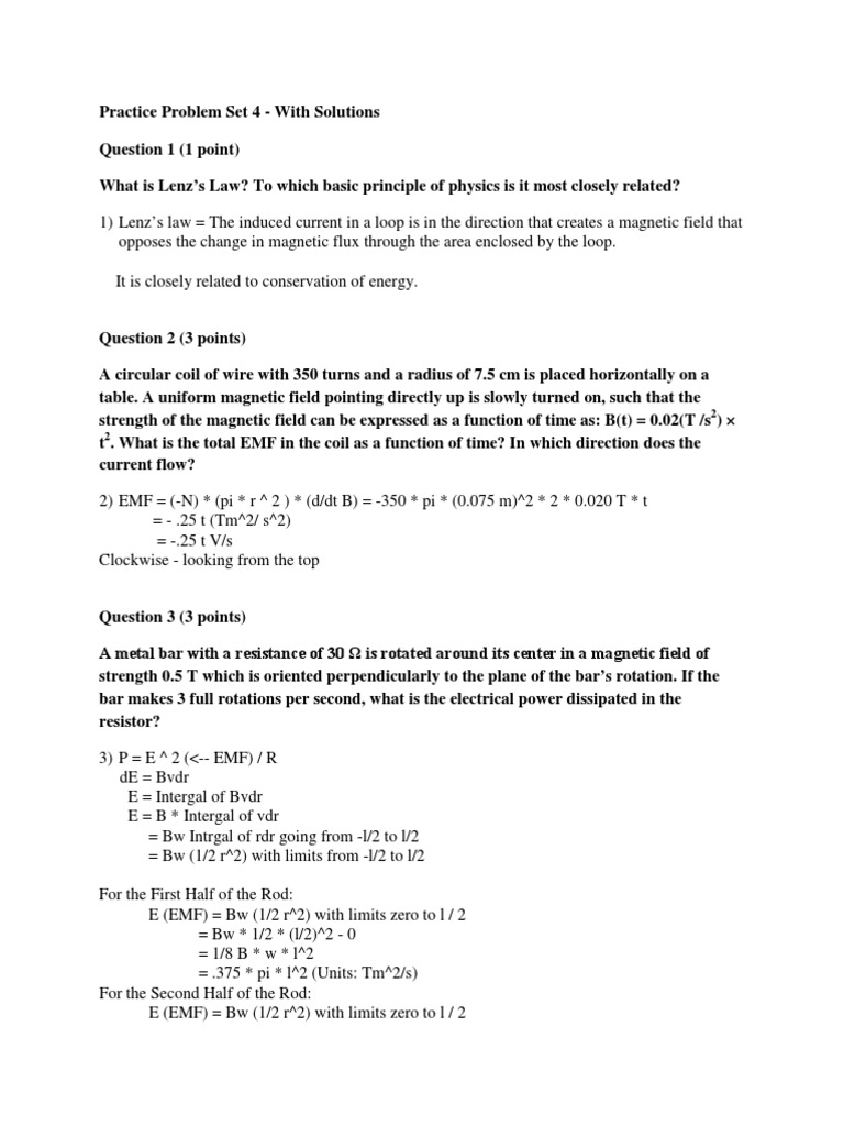 Spring 2016 - 2212 Practice Problem Set 4 - Solutions | PDF ...